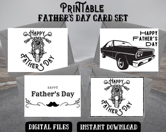 Printable Motorcycle Fathers Day Card A2/A7 - Fathers Day / Fathers Day ...