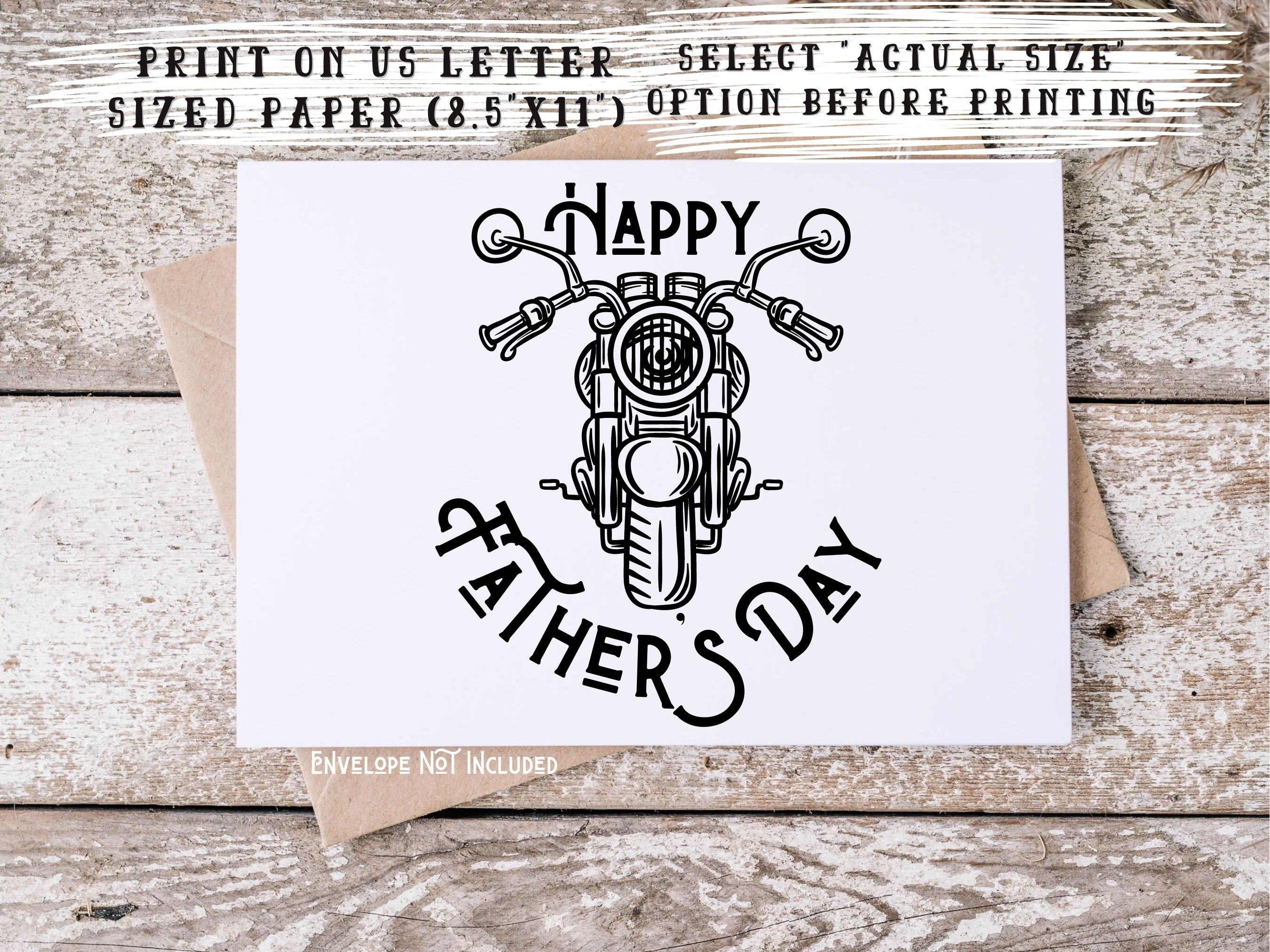 Printable Motorcycle Fathers Day Card A2/A7 - Fathers Day / Fathers Day ...