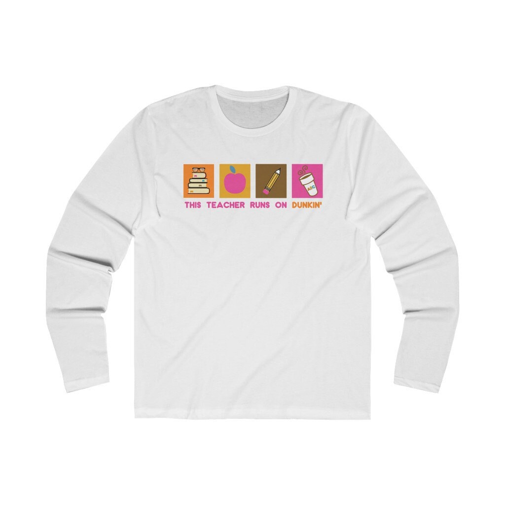 This Teacher Runs on Dunkin, Abc's, Cute Shirt for Teachers, Unisex ...