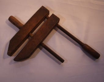 Antique wood clamp | Etsy