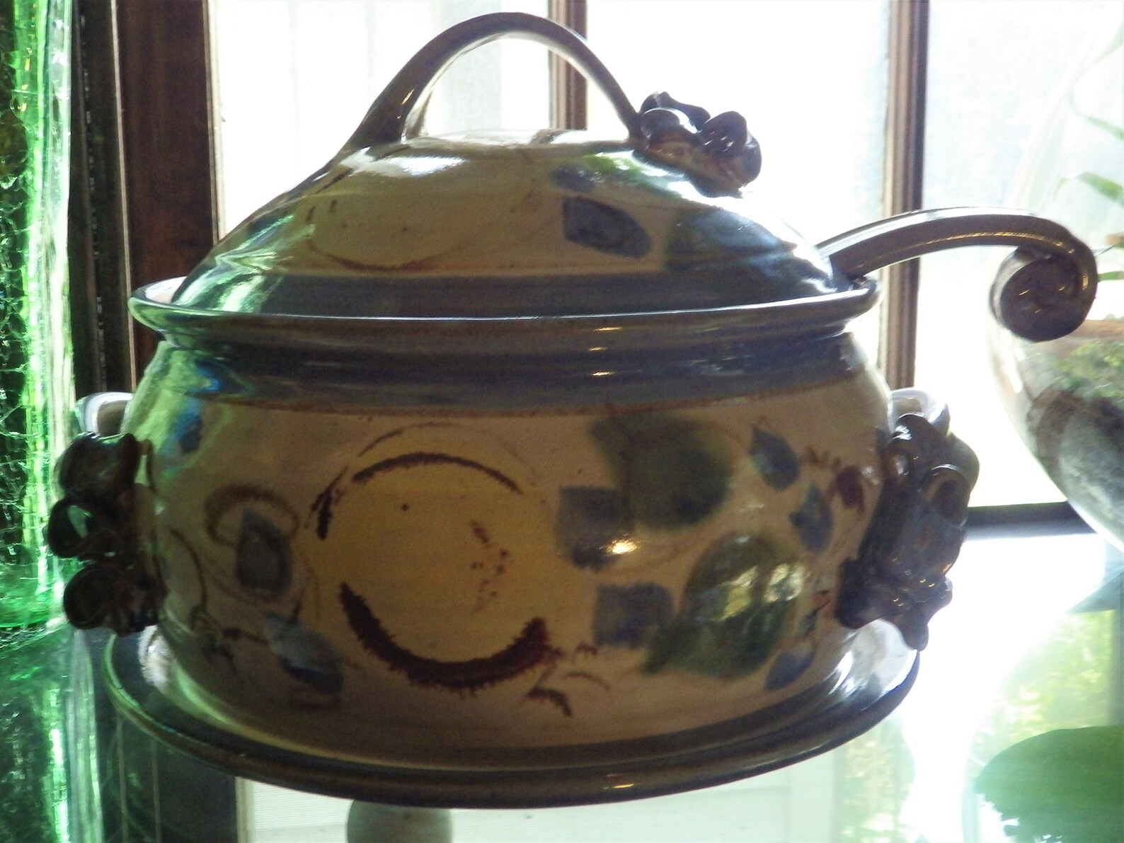 Studio Pottery Tureen With Ladle Vintage Ceramic Signed - Etsy