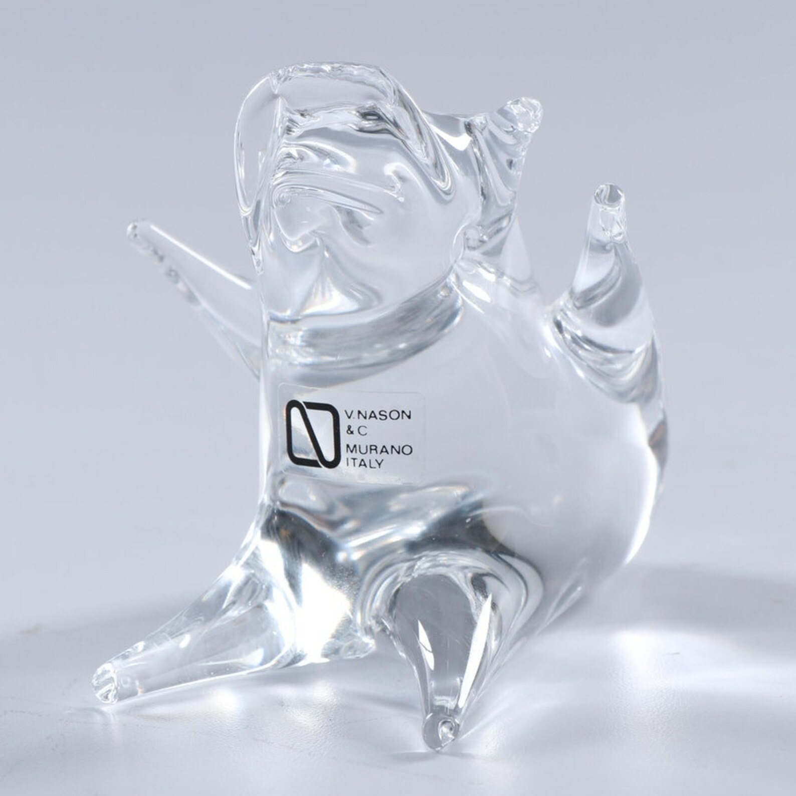 V Nason and Company Murano Hand Blown Bull Paperweight Sitting | Etsy