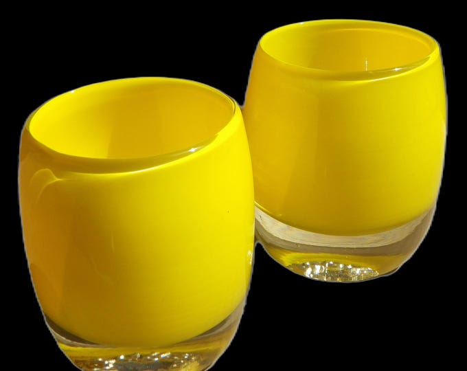 Pair Glassybaby Votive Candleholders Hand Blown Art Glass - Etsy