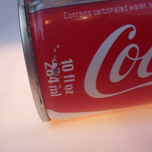 Coca Cola 10 Ounce Toronto Coke Can Steel Can Square Pull Tab Slim Fold ...