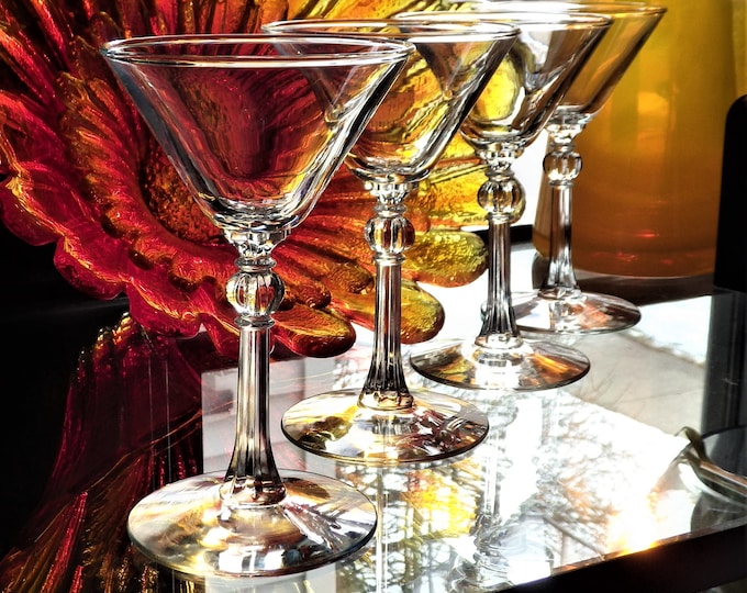 Vintage Nick and Nora Cocktail Barware, Craft Cocktail Stemware, Mid ...