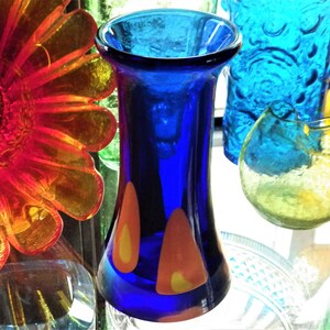Ales Valner Hyperboloid Art Glass Vase Vintage Cobalt Blue and - Etsy