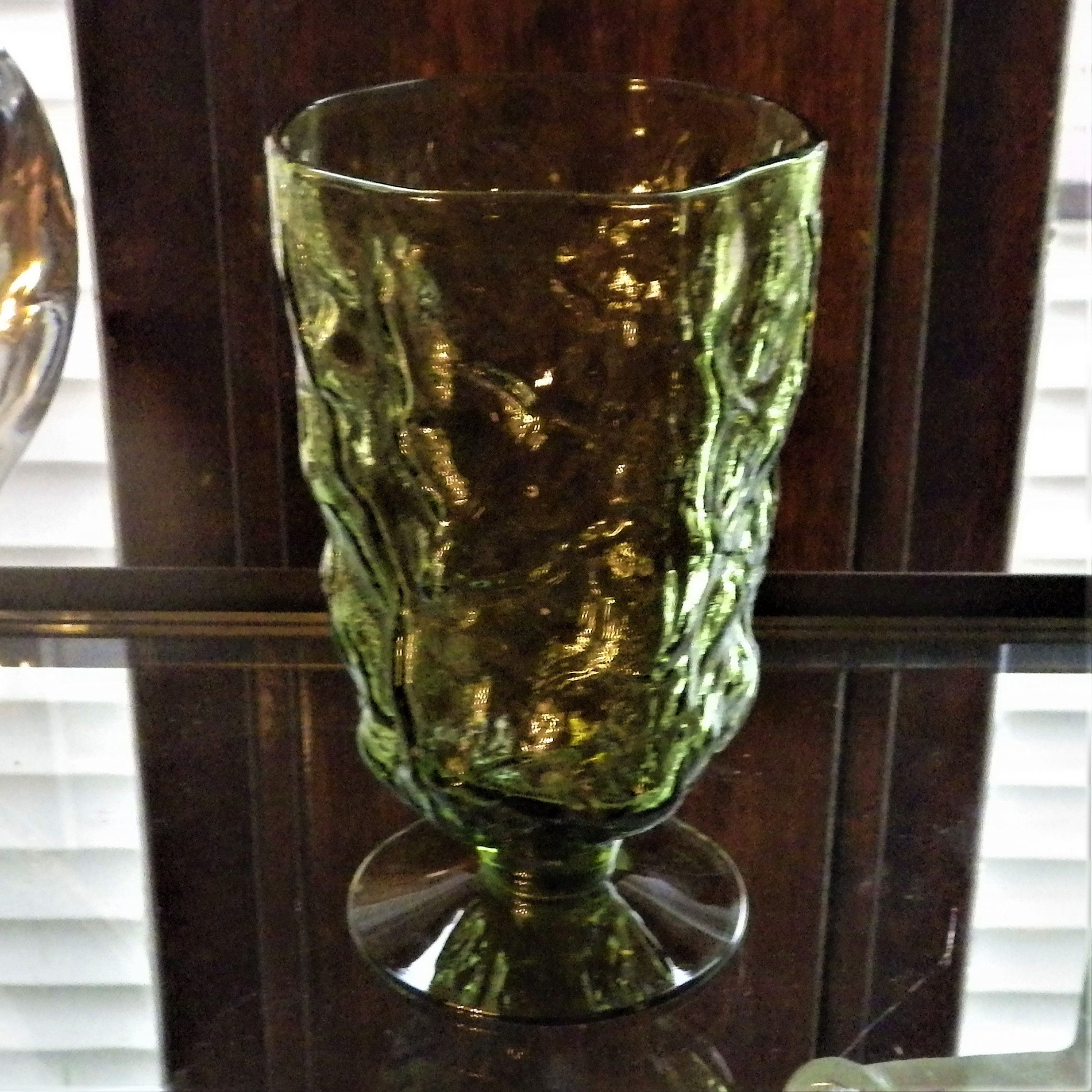Bryce Glass El Rancho Greenbrier forest Green Iced Tea - Etsy