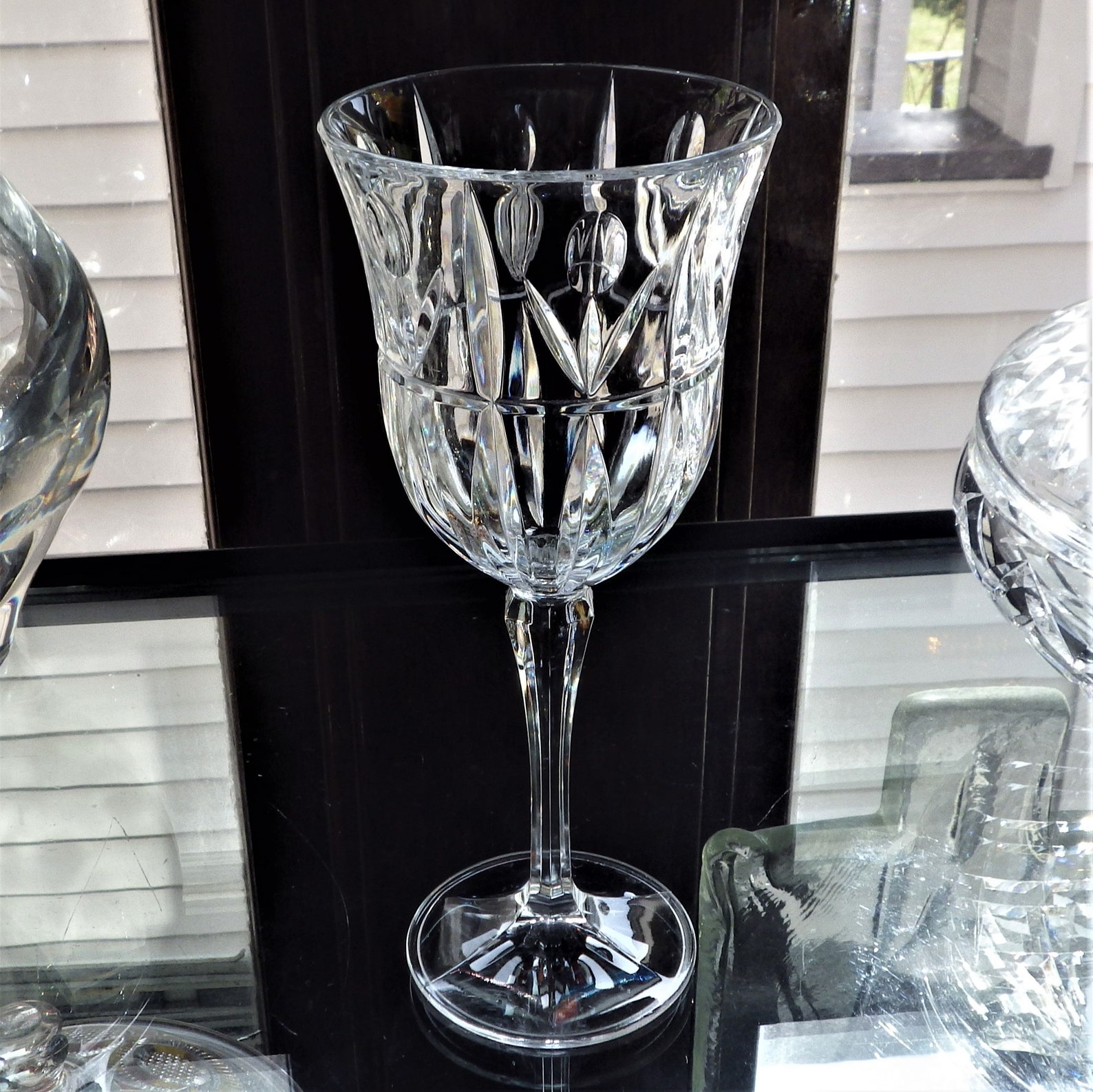 Tulip Garden by Block Crystal Vintage Bar Ware 8 1/4 Inch Tall Water ...