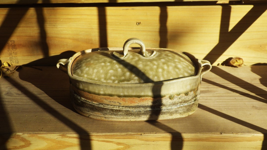 Wood Fired Pottery Casserole Dish Laura Ross Hand Thrown Ash Glazed ...