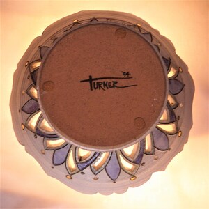 Tim Turner Studio Pottery Pierced Ceramic Bowl Signed Turner '94, Large ...