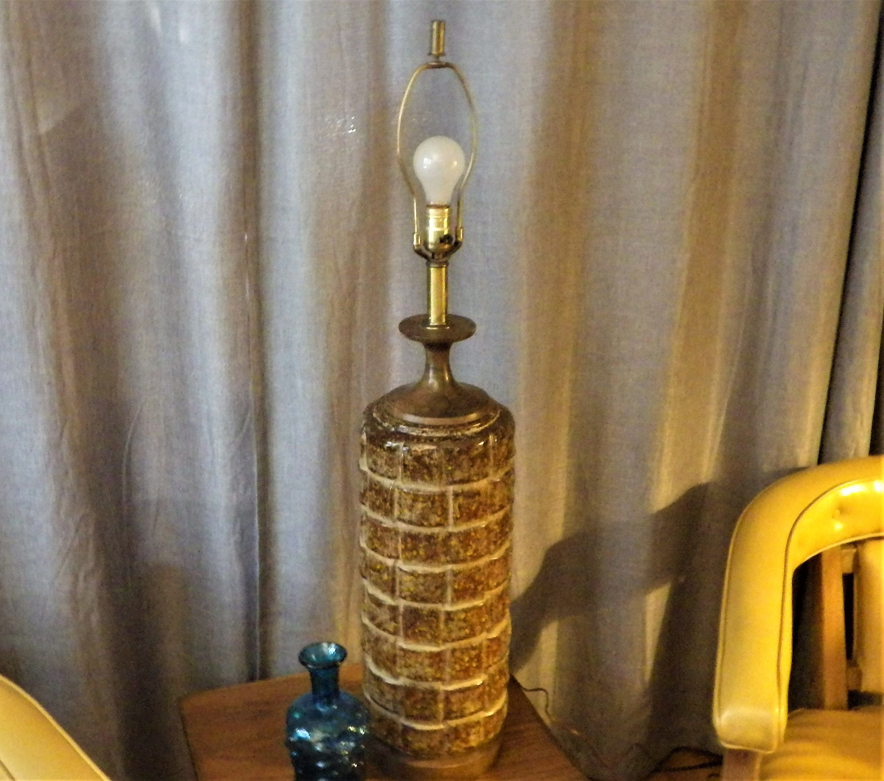 Brick Pattern Ceramic Lamp Basketweave Mottled Pottery Brick - Etsy