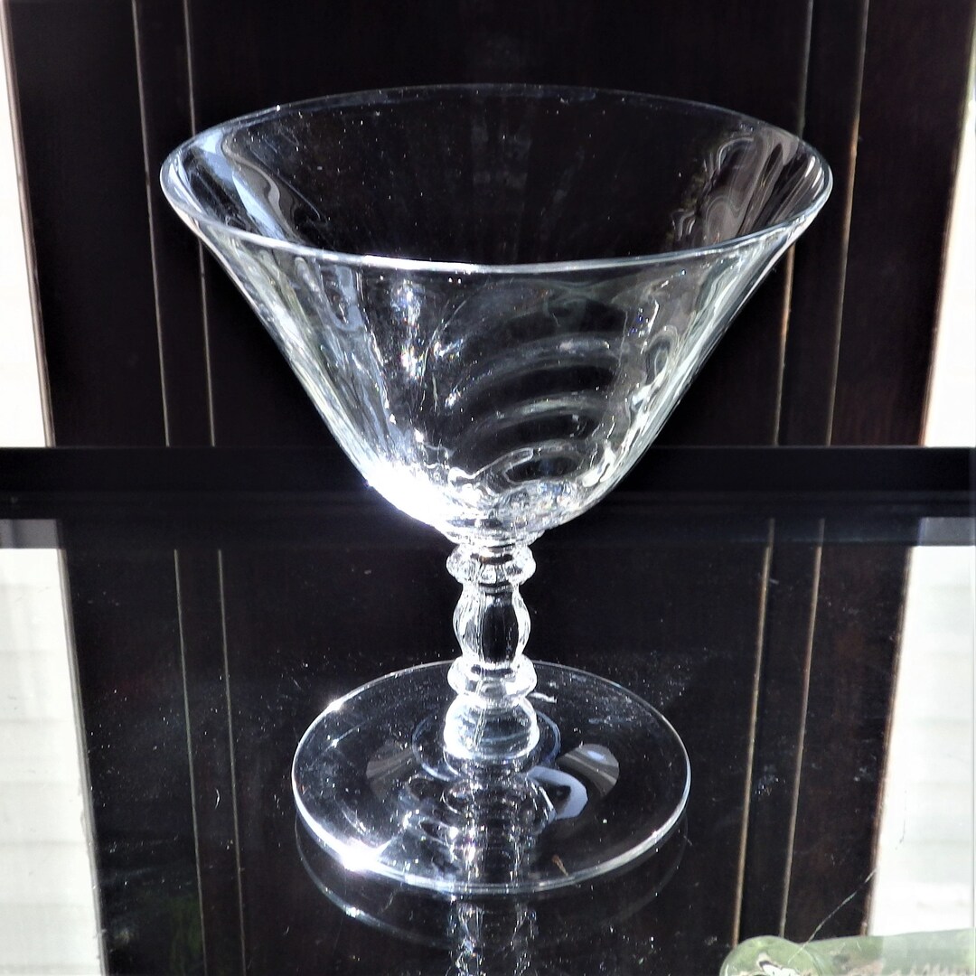 Cambridge Caprice Drape Optic Cocktail Coupes OR Nick and Nora Glasses ...