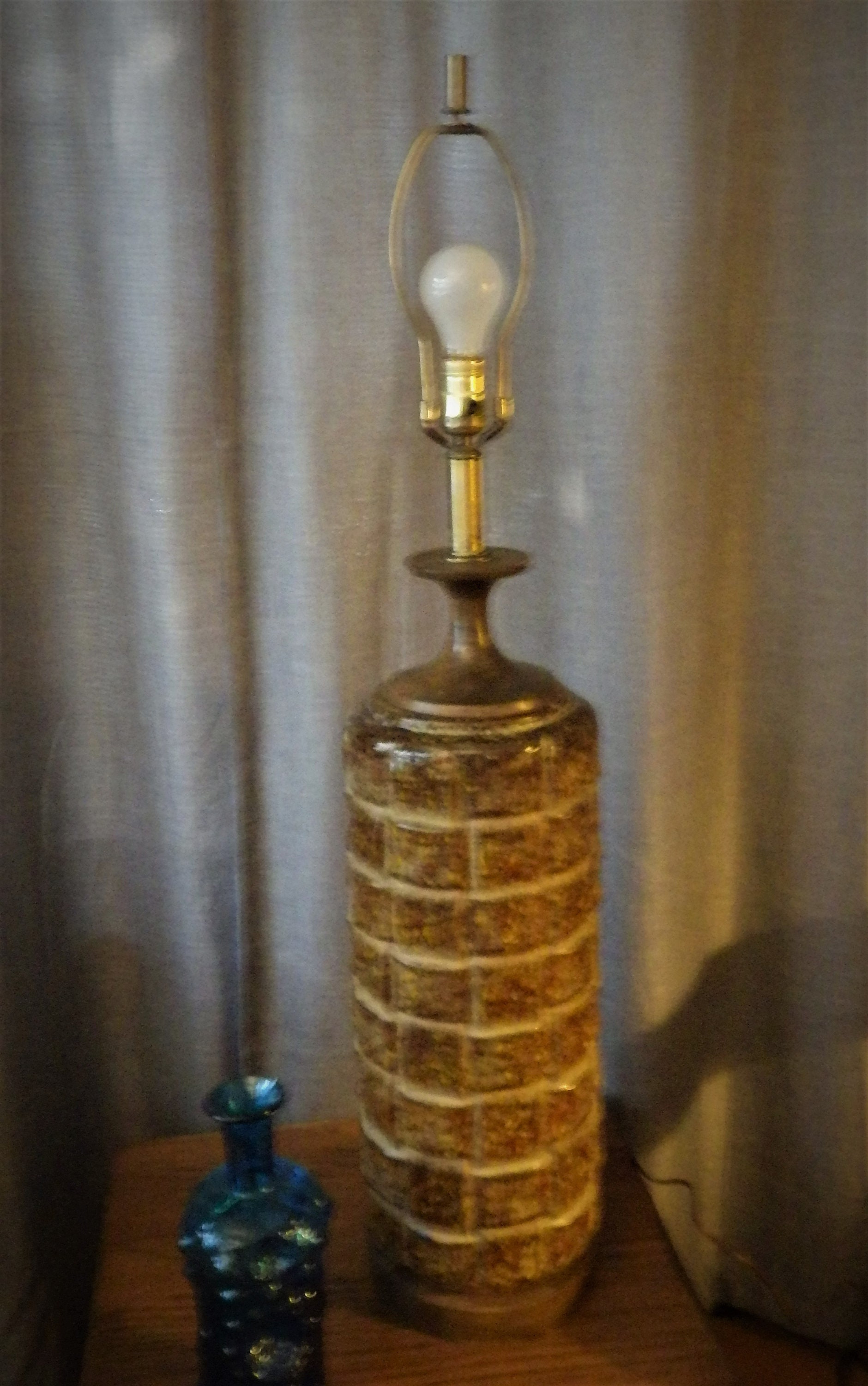 Brick Pattern Ceramic Lamp Basketweave Mottled Pottery Brick - Etsy