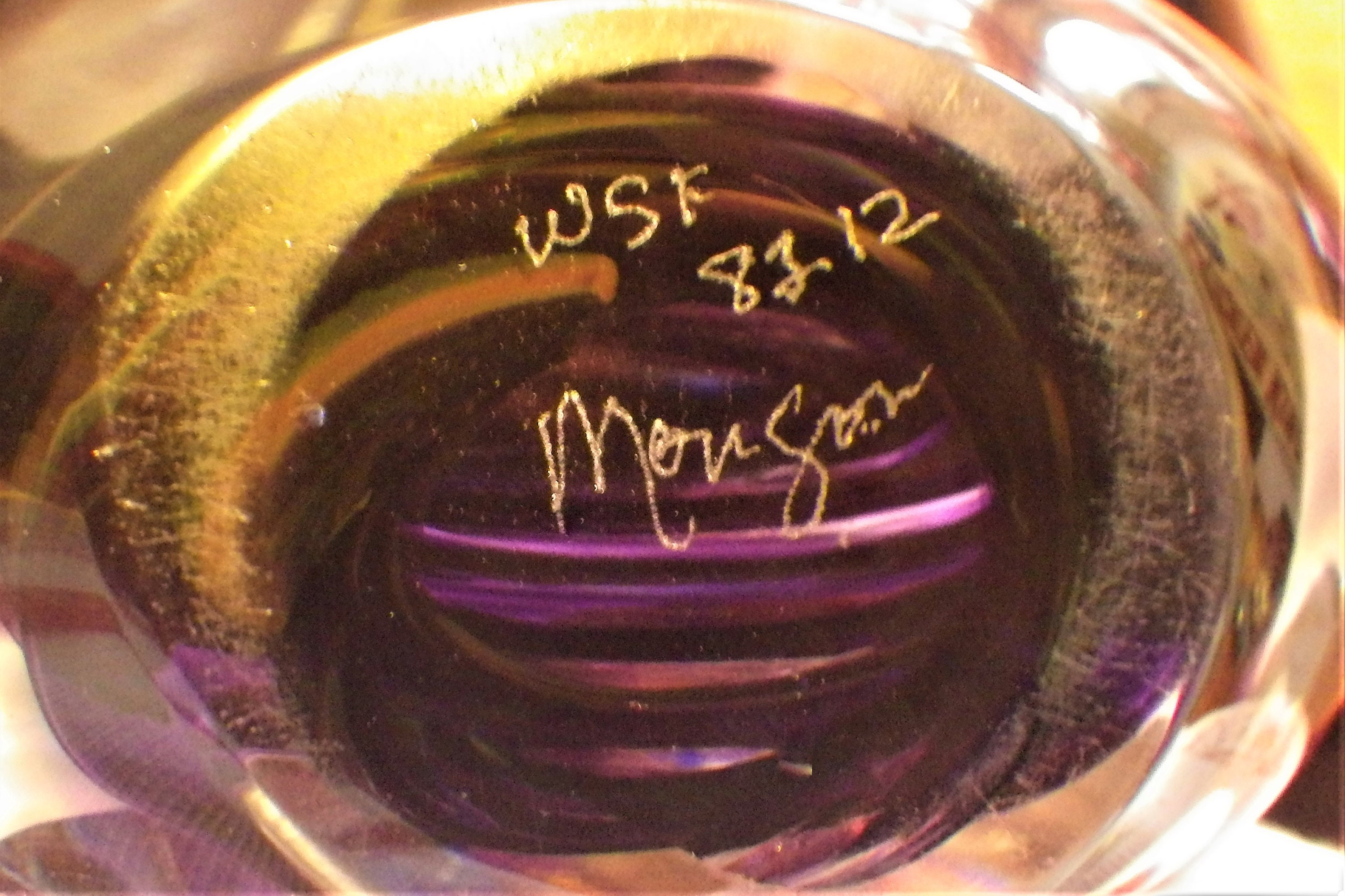 Mark Monson 1957-2013 Art Glass Sculpture Glasshouse Studio | Etsy