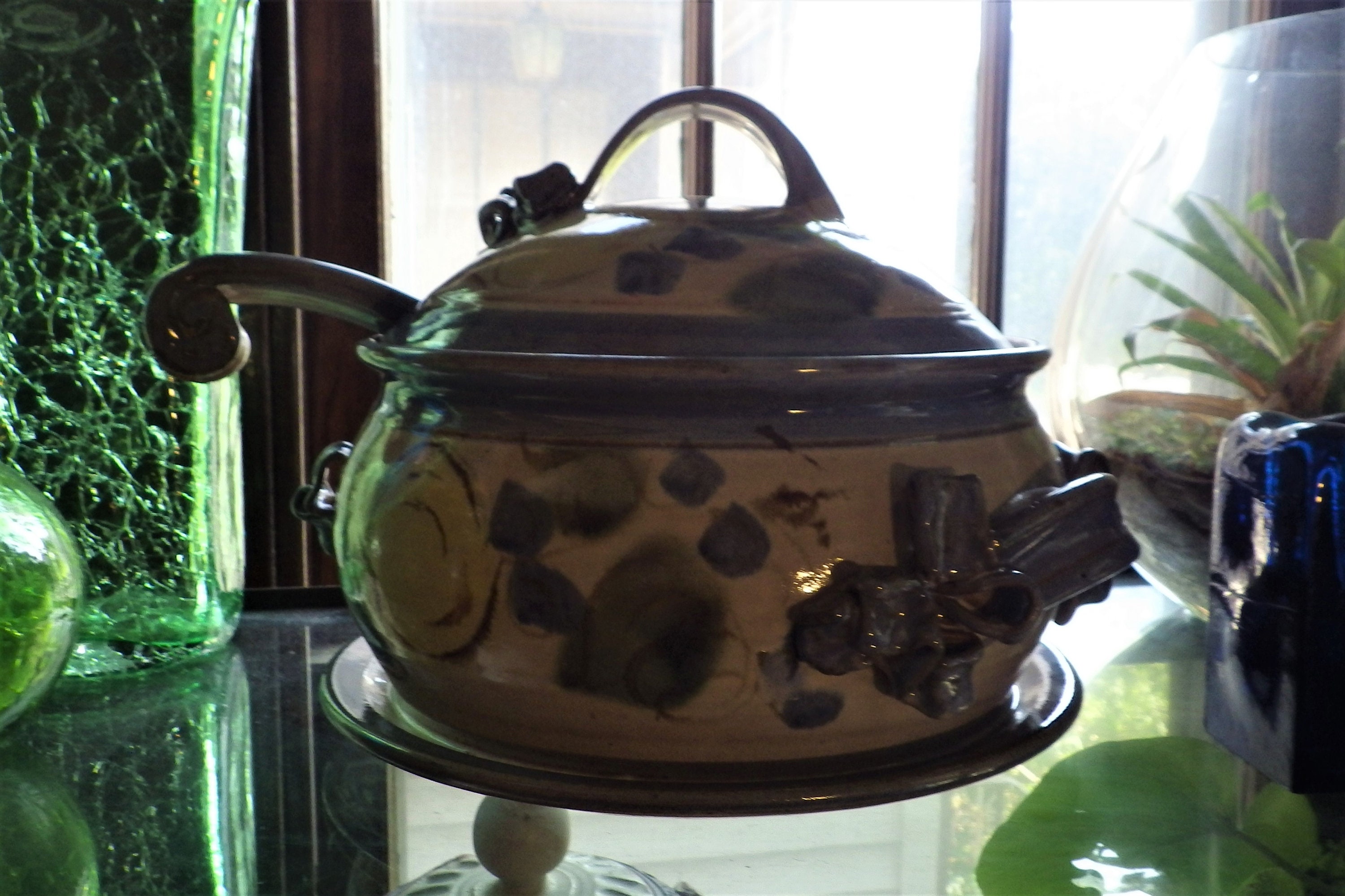 Studio Pottery Tureen With Ladle Vintage Ceramic Signed - Etsy