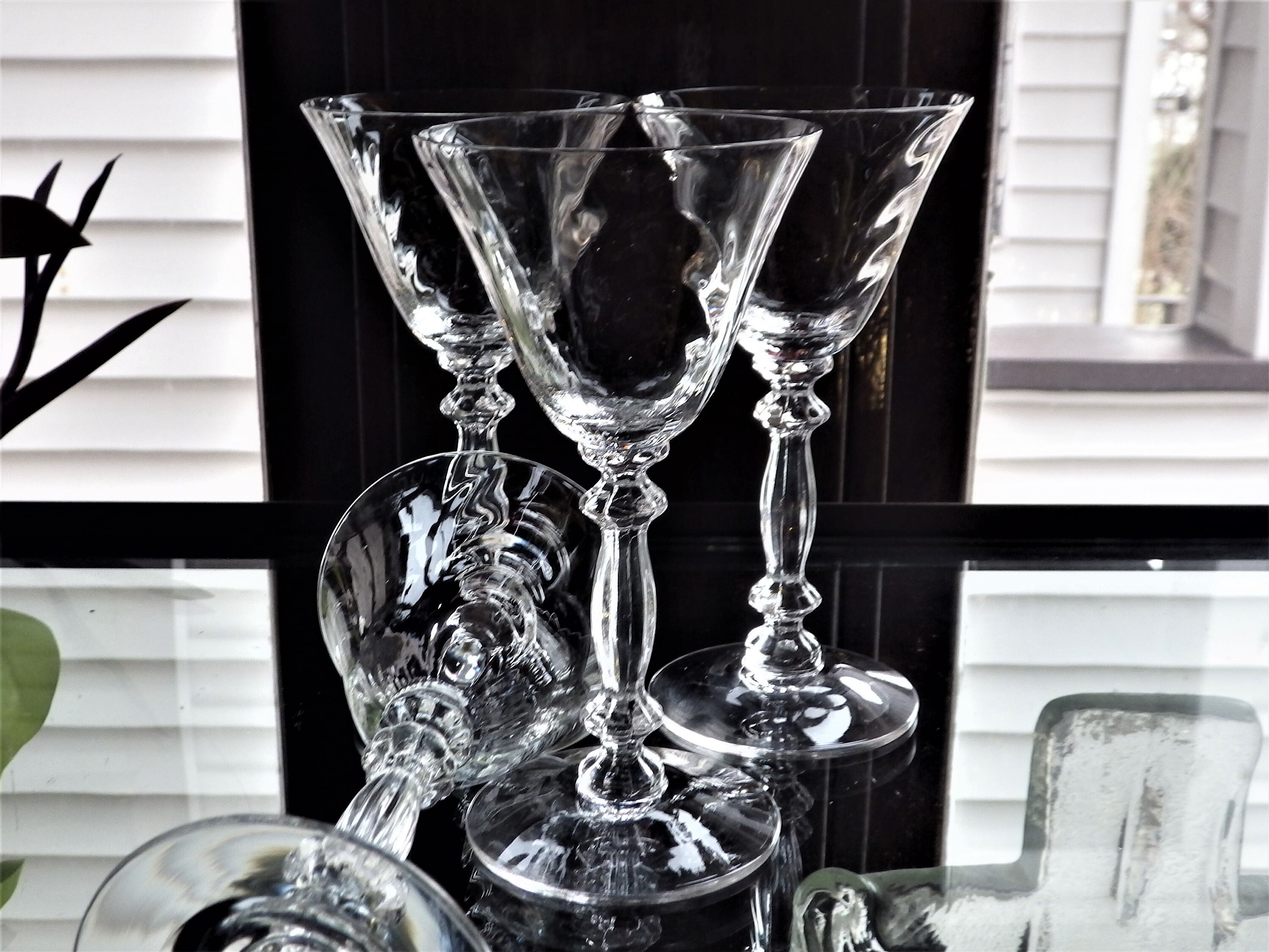 Cambridge Caprice Drape Optic Cocktail Coupes OR Nick and Nora Glasses ...