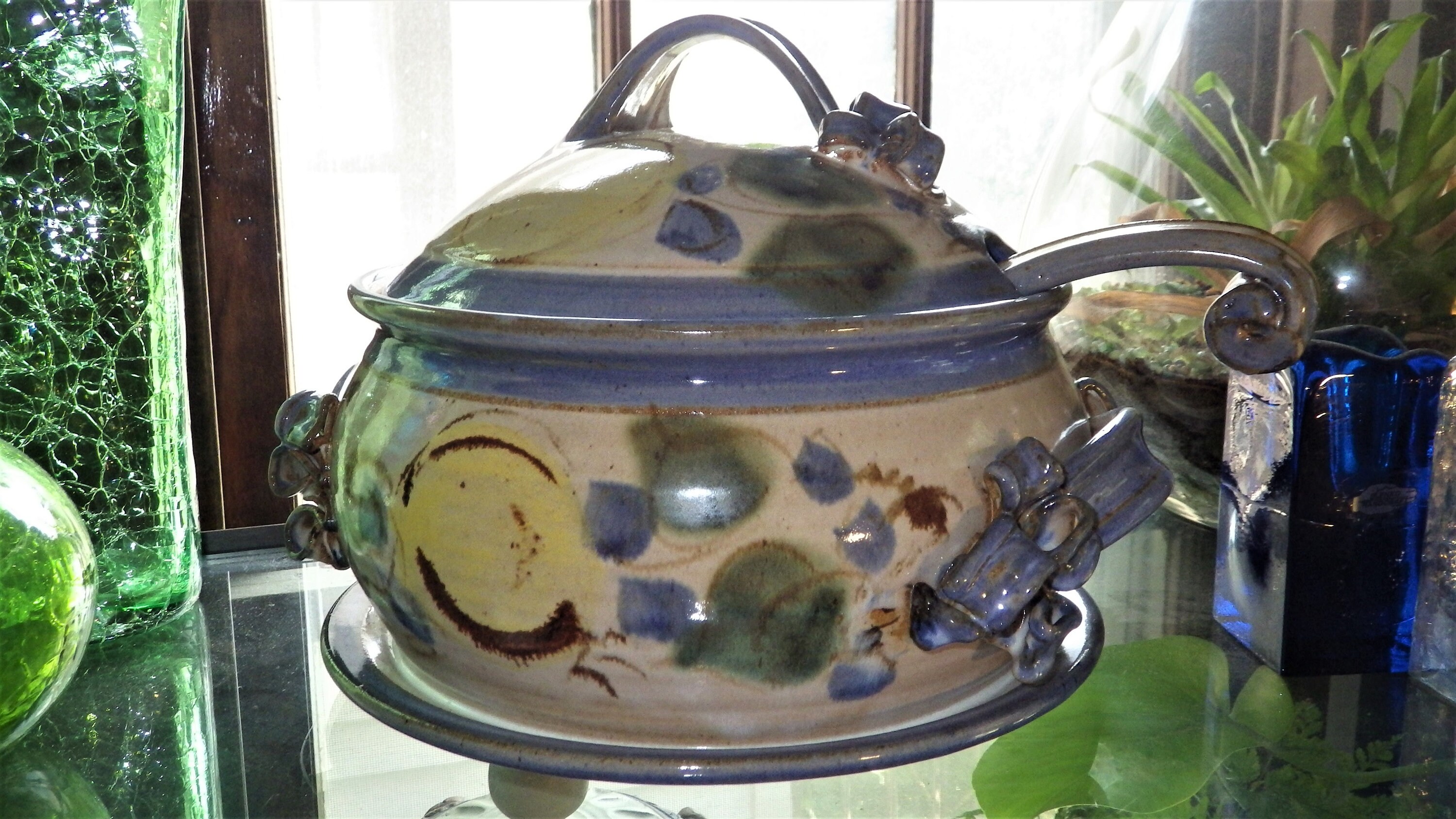 Studio Pottery Tureen With Ladle Vintage Ceramic Signed | Etsy