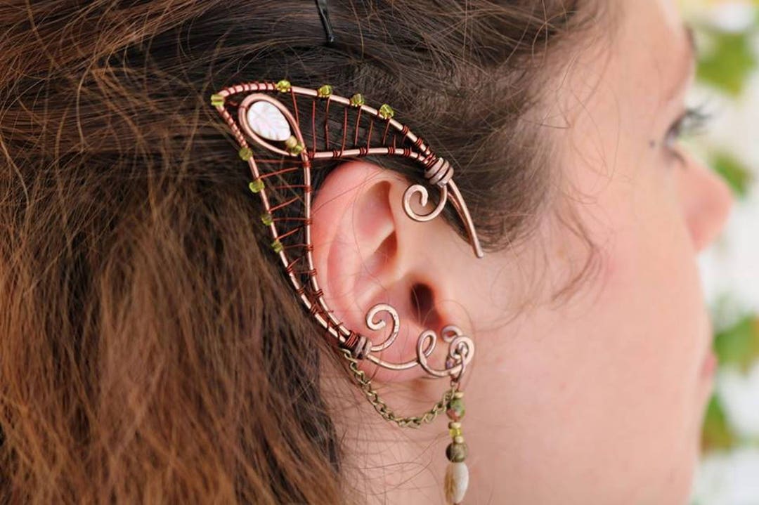 Model Leaf pair Elf Ears, Fantasy Elf Ear Cuffs, Elven Ear Earrings ...