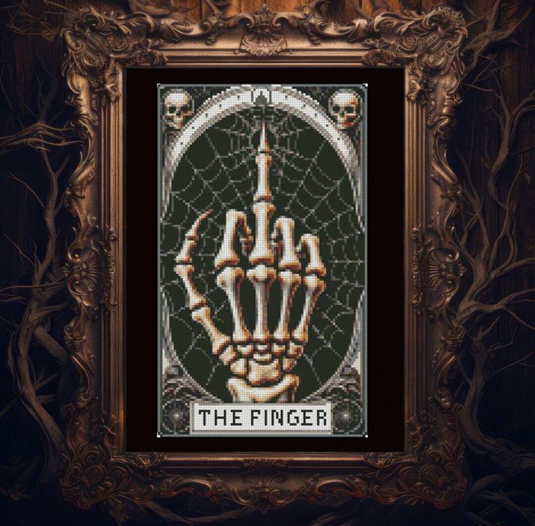 The Last Chapter Skeleton Tarot Card Cross Stitch Pattern Halloween ...