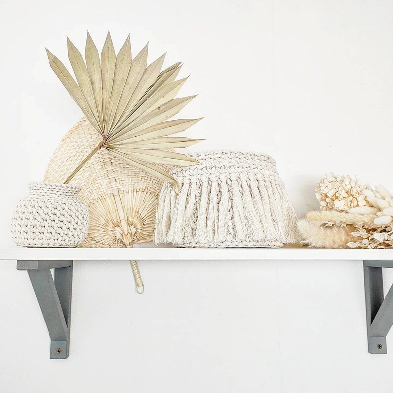 Boho Round Basket Kidsroom Storage Container Cotton - Etsy