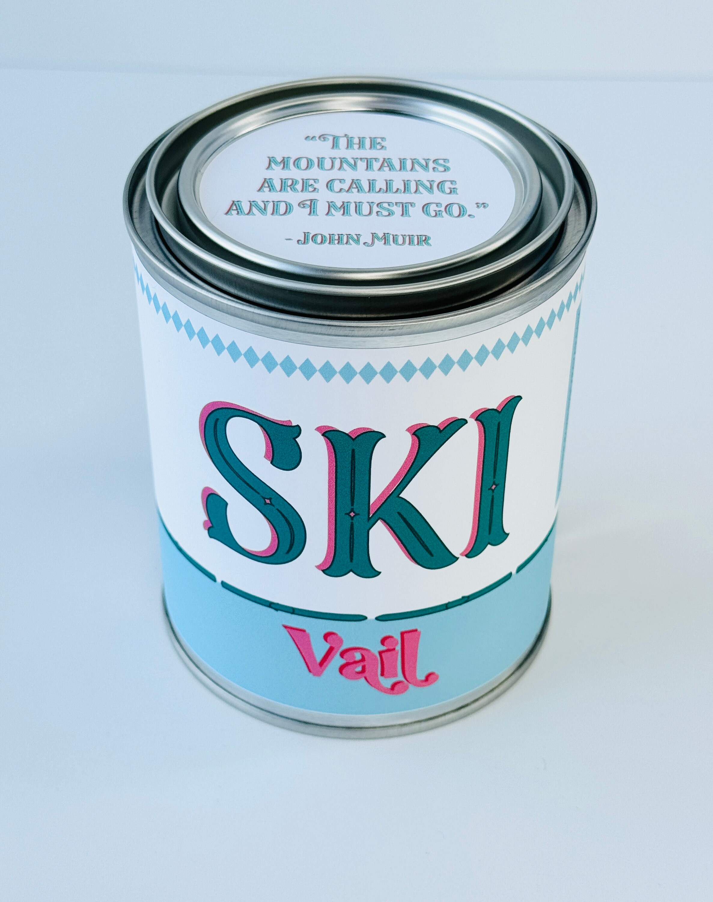 Ski Vail - Paint Tin Candle - Etsy
