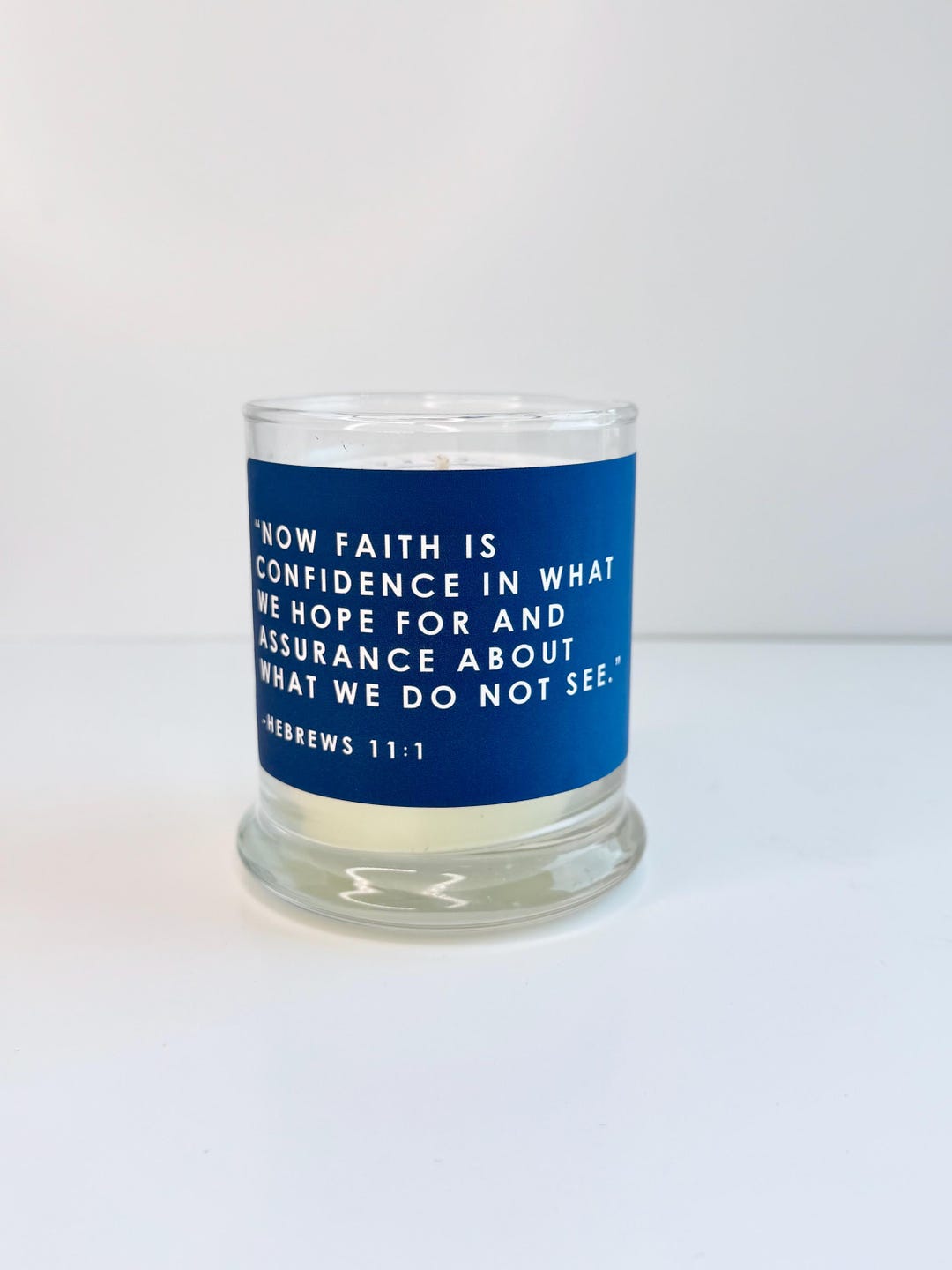 Bible Verse Candle - Hebrews 11:1 | Soy Coconut Wax Blend | Hand Poured ...