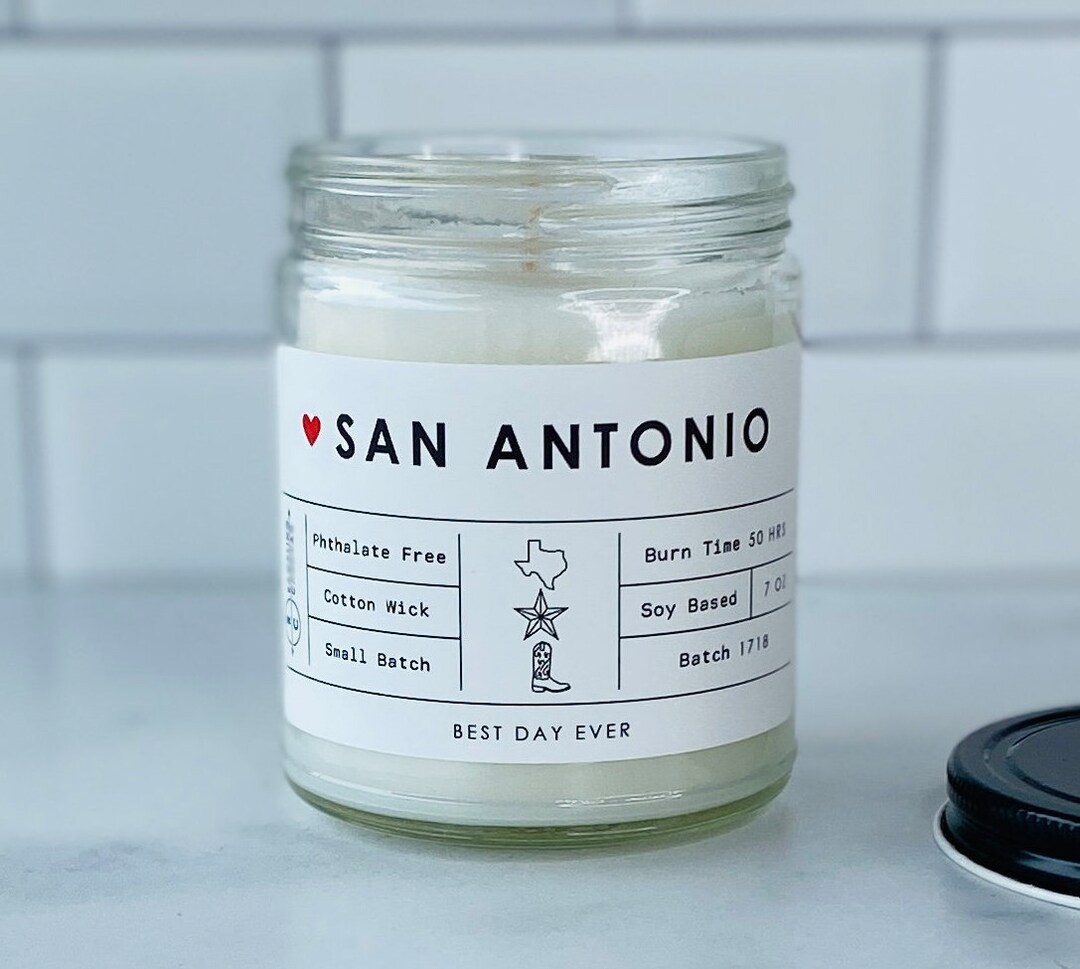 San Antonio, Texas Candle | Soy Coconut Blend | Hand Poured | Small ...