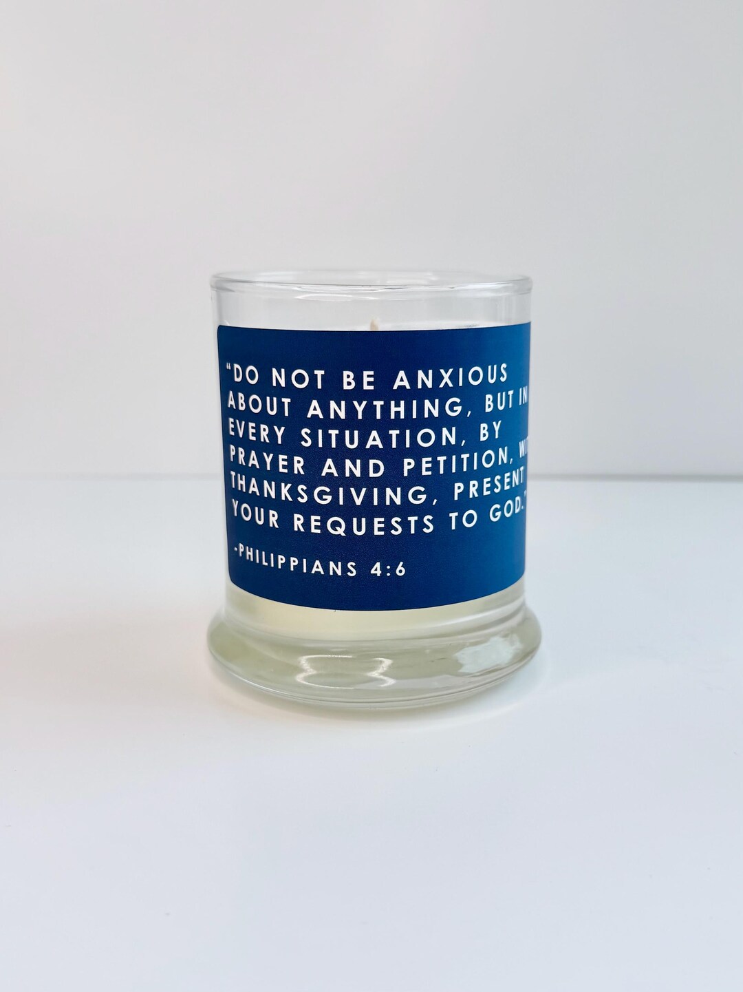 Bible Verse Candle - Philippians 4:6-7 | Soy Coconut Wax Blend | Hand ...