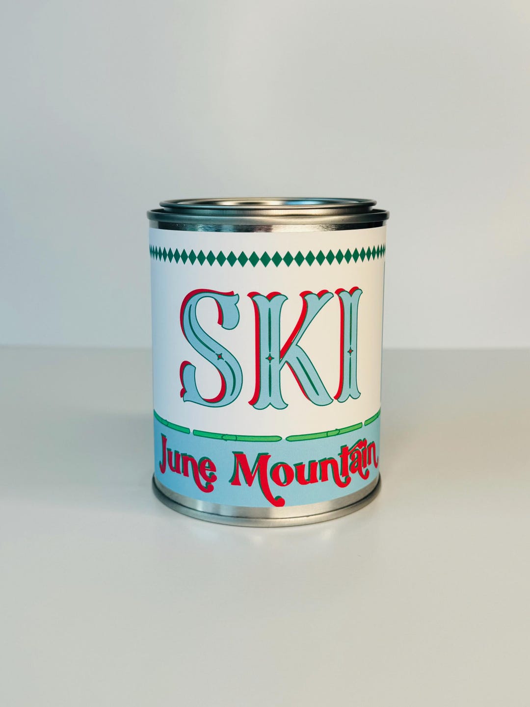Ski June Mountain - Paint Tin Candle - Etsy