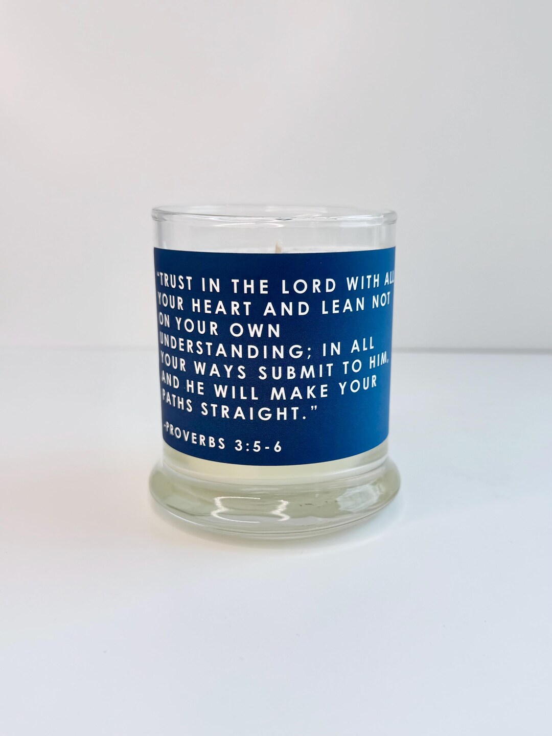 Bible Verse Candle - Proverbs 3:5-6 | Soy Coconut Wax Blend | Hand ...