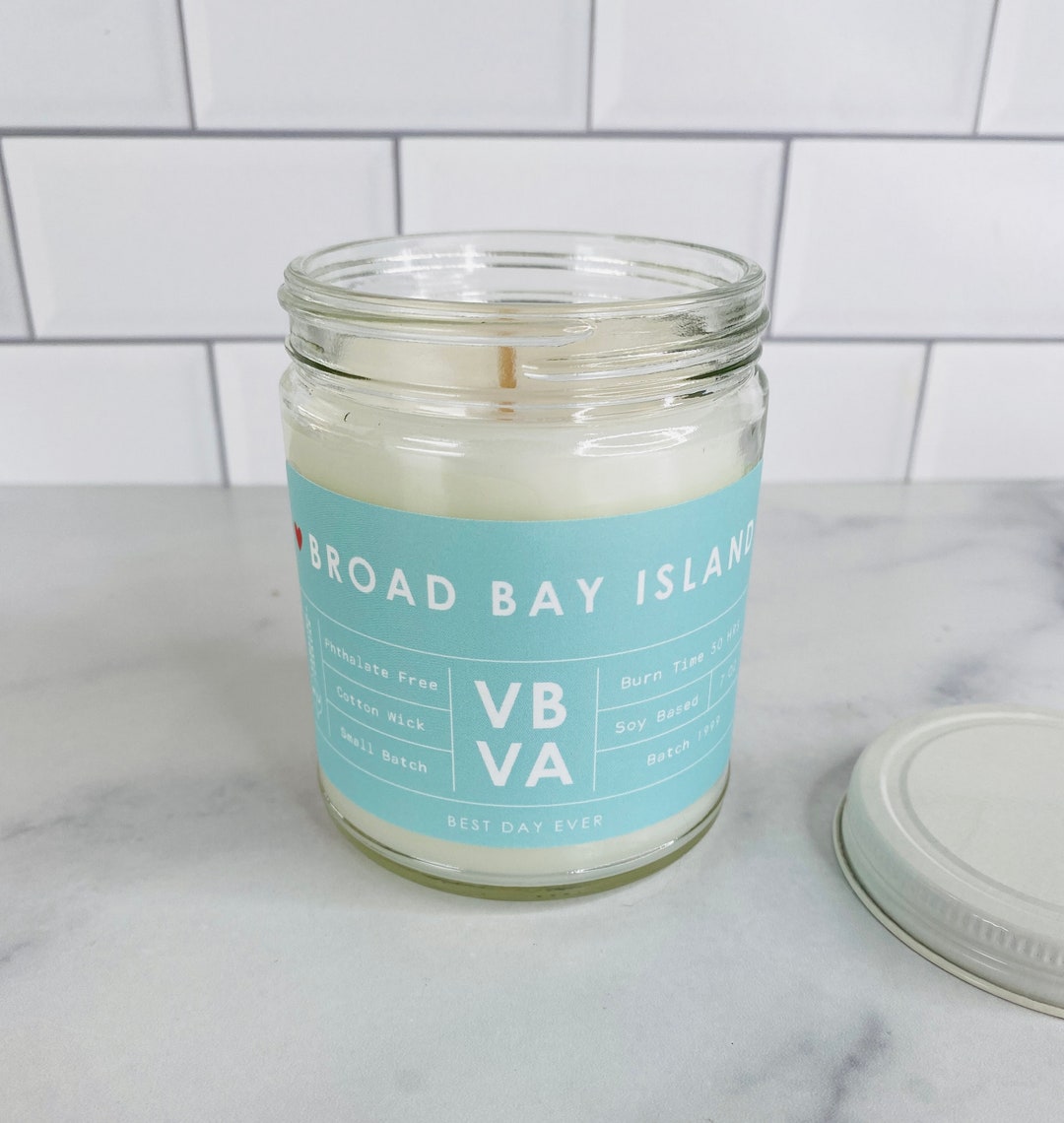 Broad Bay Island, VB Candle | Soy Coconut Blend | Hand Poured | Small ...