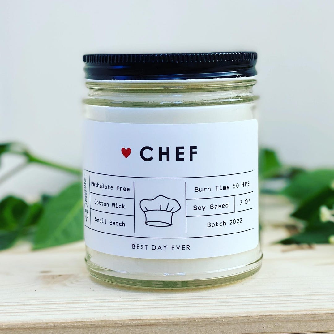 Chef Candle | Soy Coconut Blend | Hand Poured | Small Batch | - Etsy