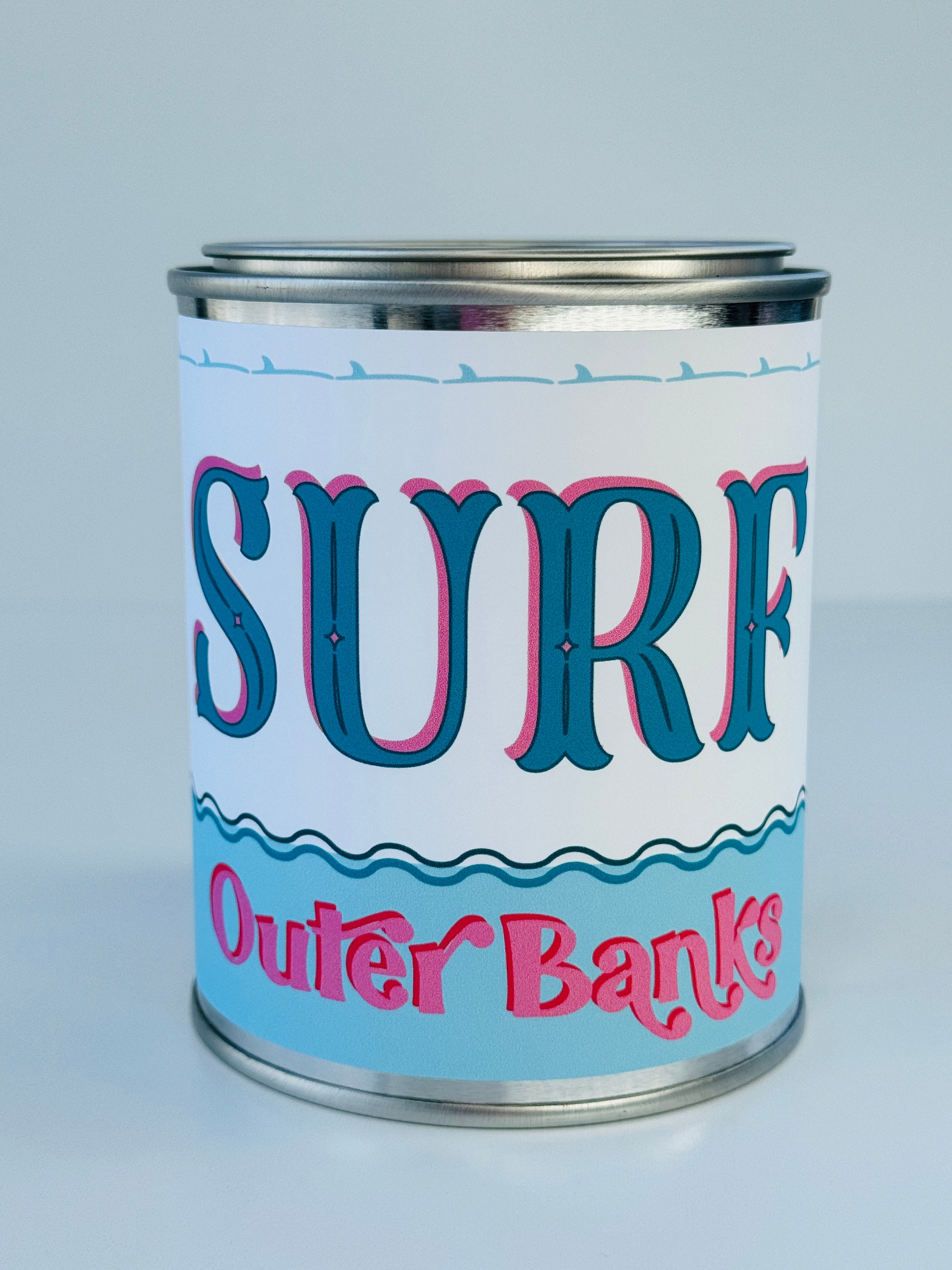 Surf Outer Banks - Paint Tin Candle - Etsy
