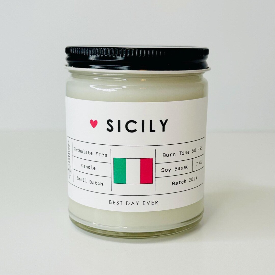 Sicily, Italy Candle | Soy Coconut Blend | Hand Poured | Small Batch ...
