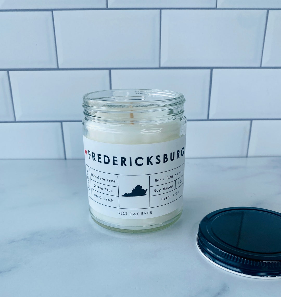 Fredericksburg, Virginia Candle | Soy Coconut Blend | Hand Poured ...