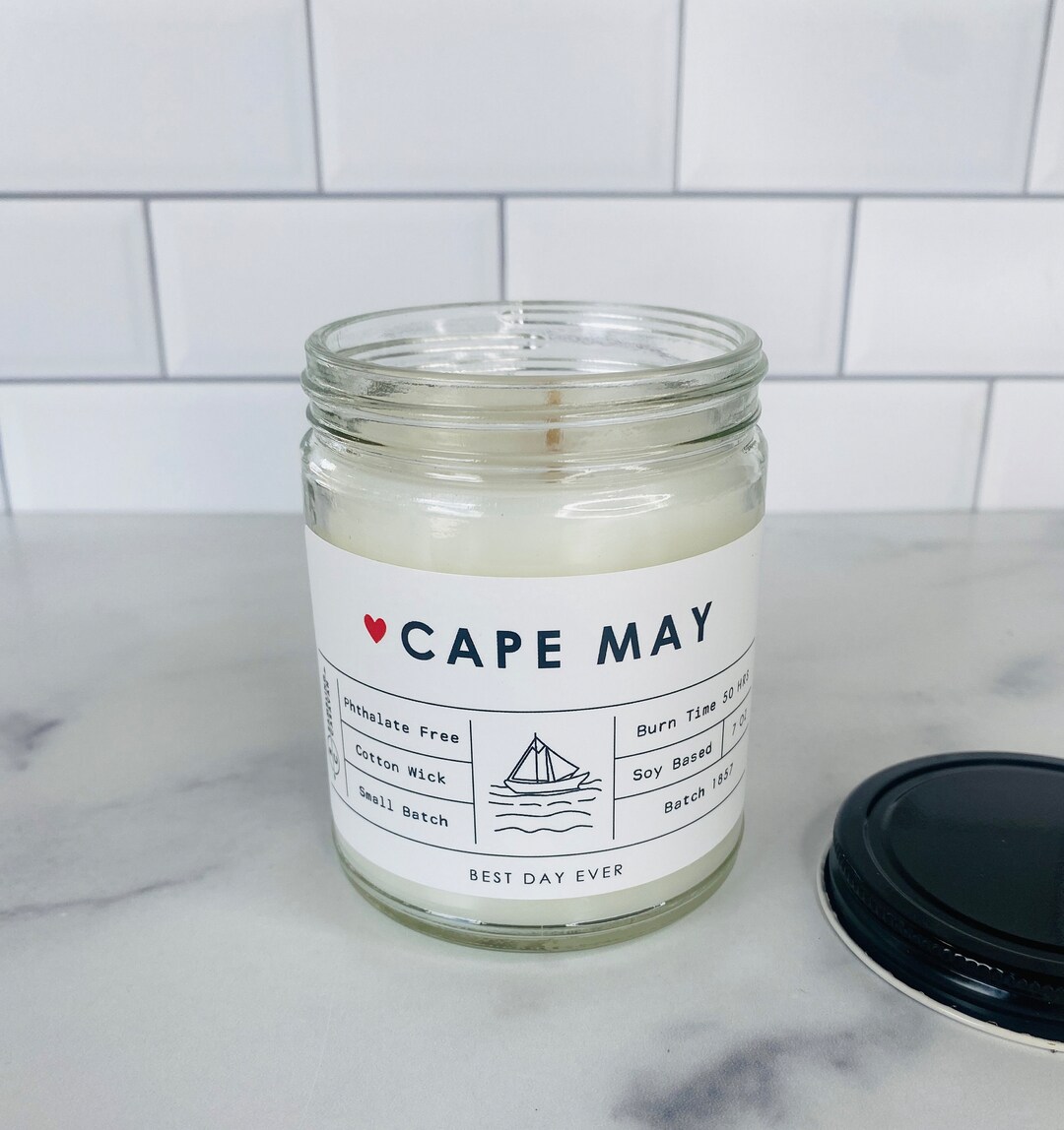 Cape May, NJ Candle | Soy Coconut Blend | Hand Poured | Small Batch ...
