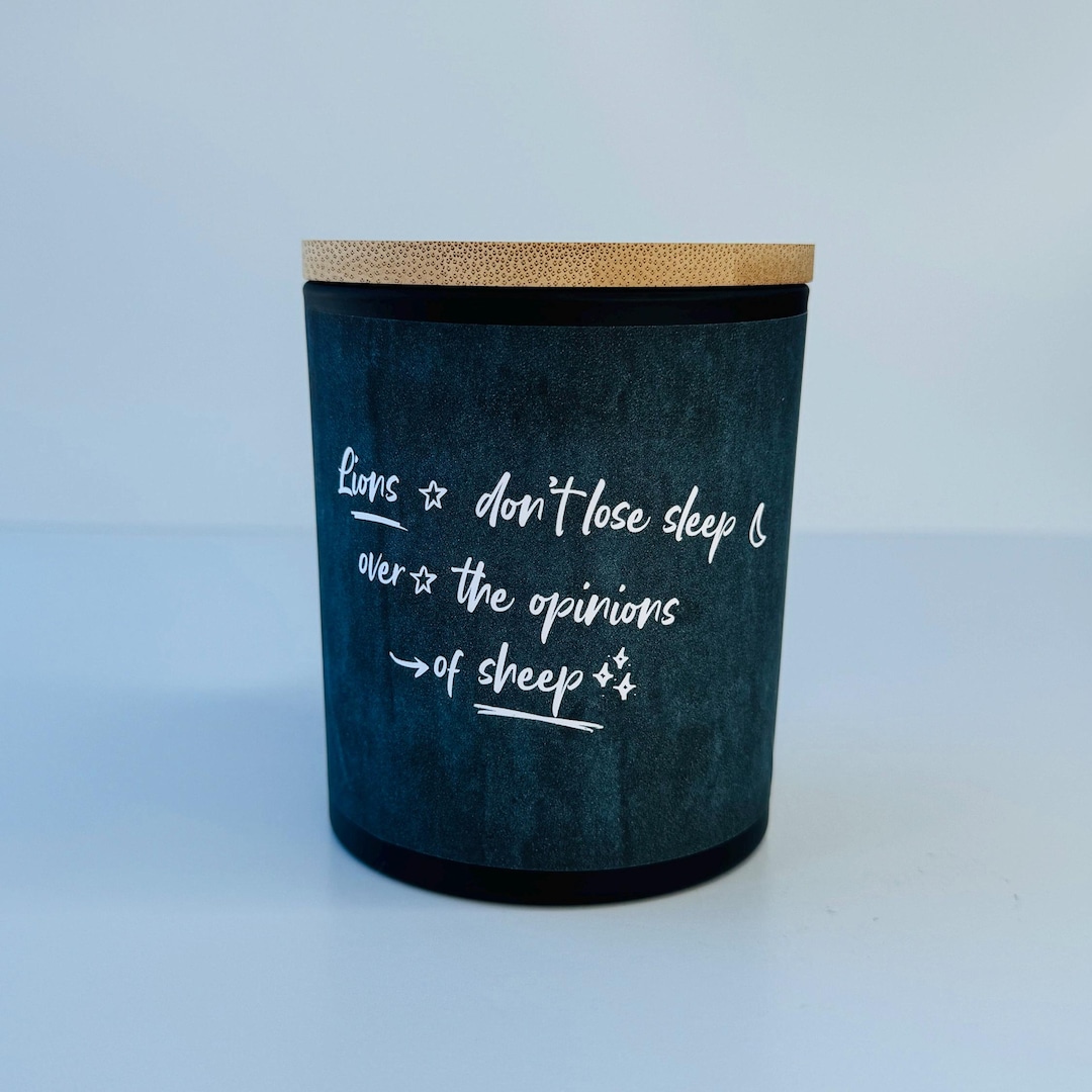 Snarky Candle: Lion Quote, Soy Coconut Wax, Wooden Wick (12oz) - Etsy