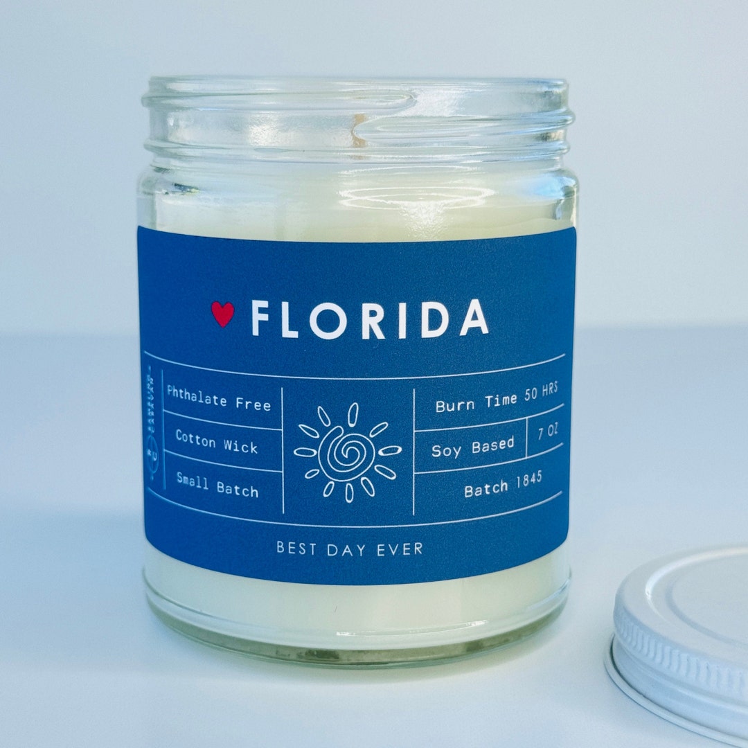 Florida Candle | Soy Coconut Blend | Hand Poured | Small Batch | - Etsy