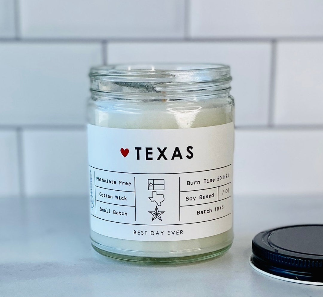 Texas Candle | Soy Coconut Blend | Hand Poured | Small Batch | - Etsy