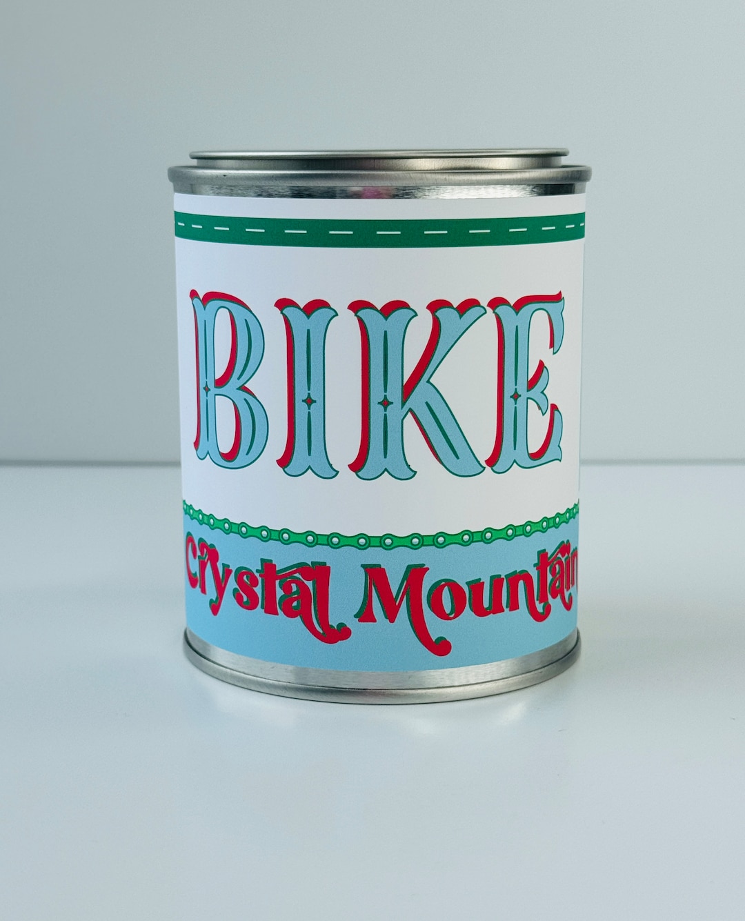 Bike Crystal Mountain - Paint Tin Candle - Etsy