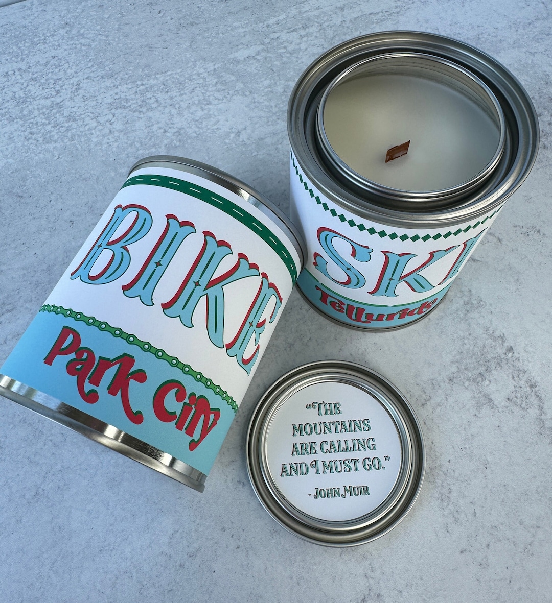 Bike Buttermilk - Paint Tin Candle - Etsy