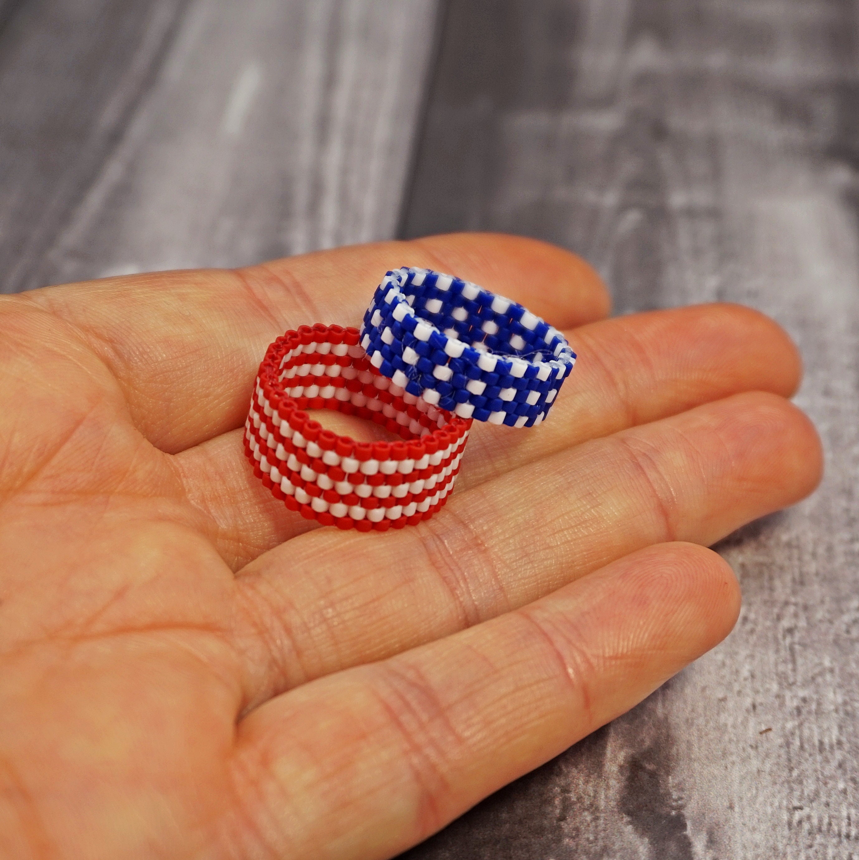 American Flag Ring USA Flag Matching Rings US Patriotic - Etsy