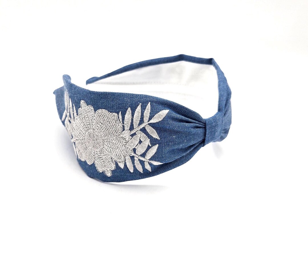 Embroidered Headband, Floral Embroidery Headband, Embroidery Headband ...