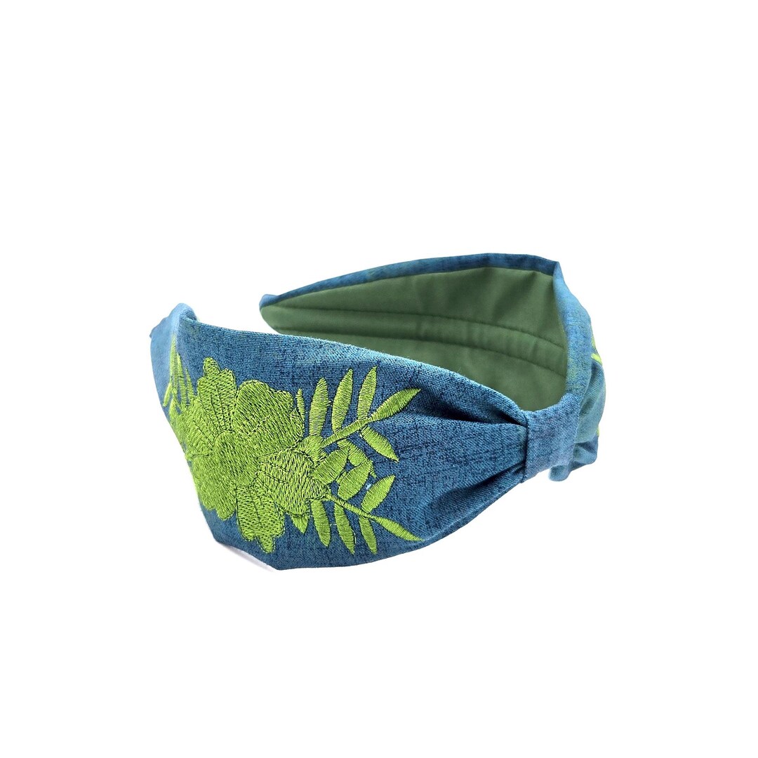 Embroidered Headband, Floral Embroidery Headband, Embroidery Headband ...