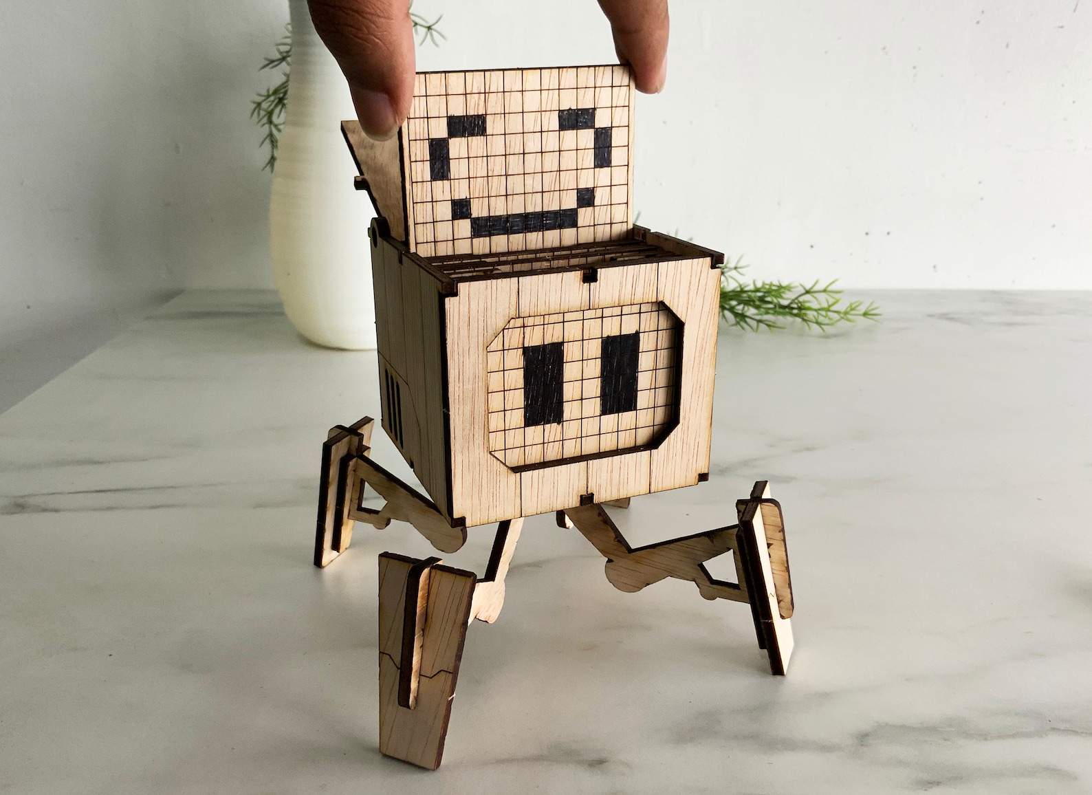 MOODBOT - Laser Cut Dxf/eps/pdf File 3D Robot Figure With Customable ...