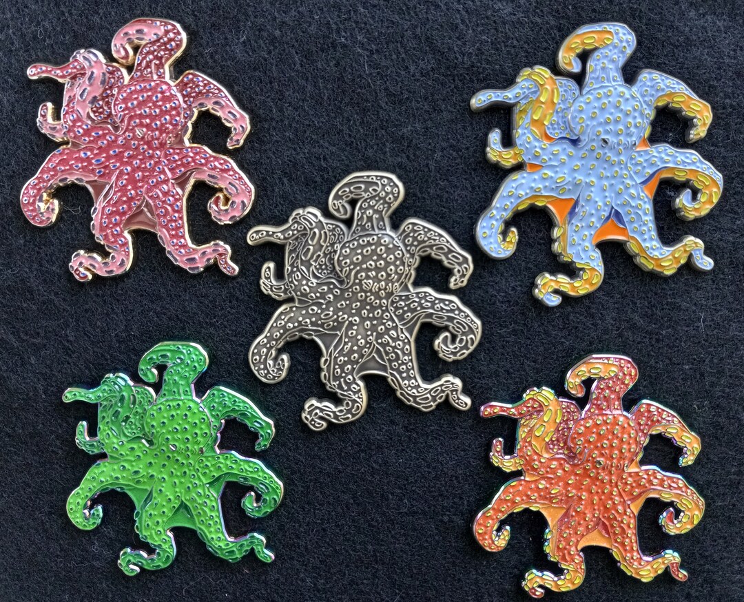 Large 3D Octo Pins - Etsy