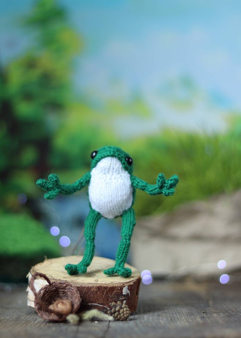 Green Knit Frog From Tiktok. Soft Whimsical Toad. Hippie - Etsy