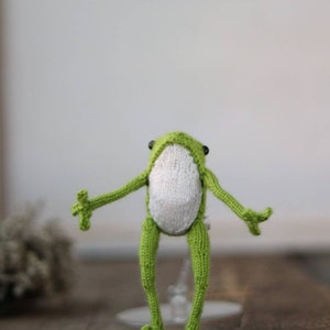 Light Green Knit Frog From Tiktok. Soft Whimsical Toad. Hippie - Etsy
