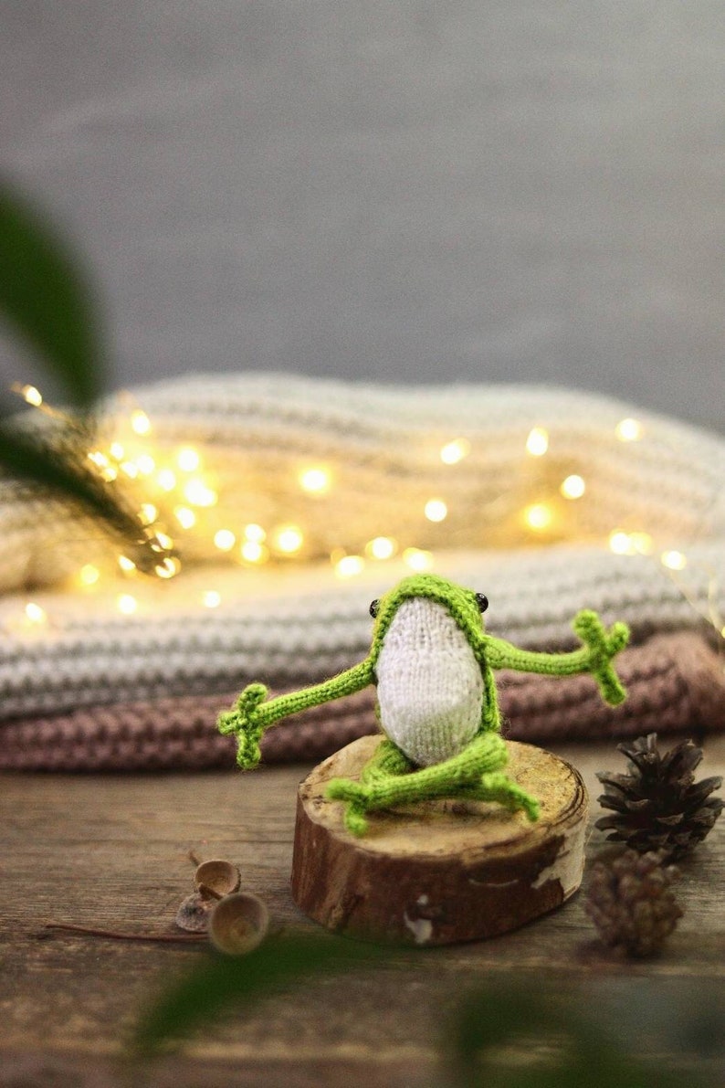Light Green Knit Frog From Tiktok. Soft Whimsical Toad. Hippie - Etsy