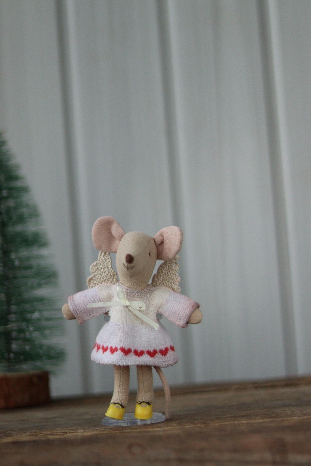 Maileg Mouse Christmas Angel Dress. Soft Toy Holly Outfit. Miniature ...